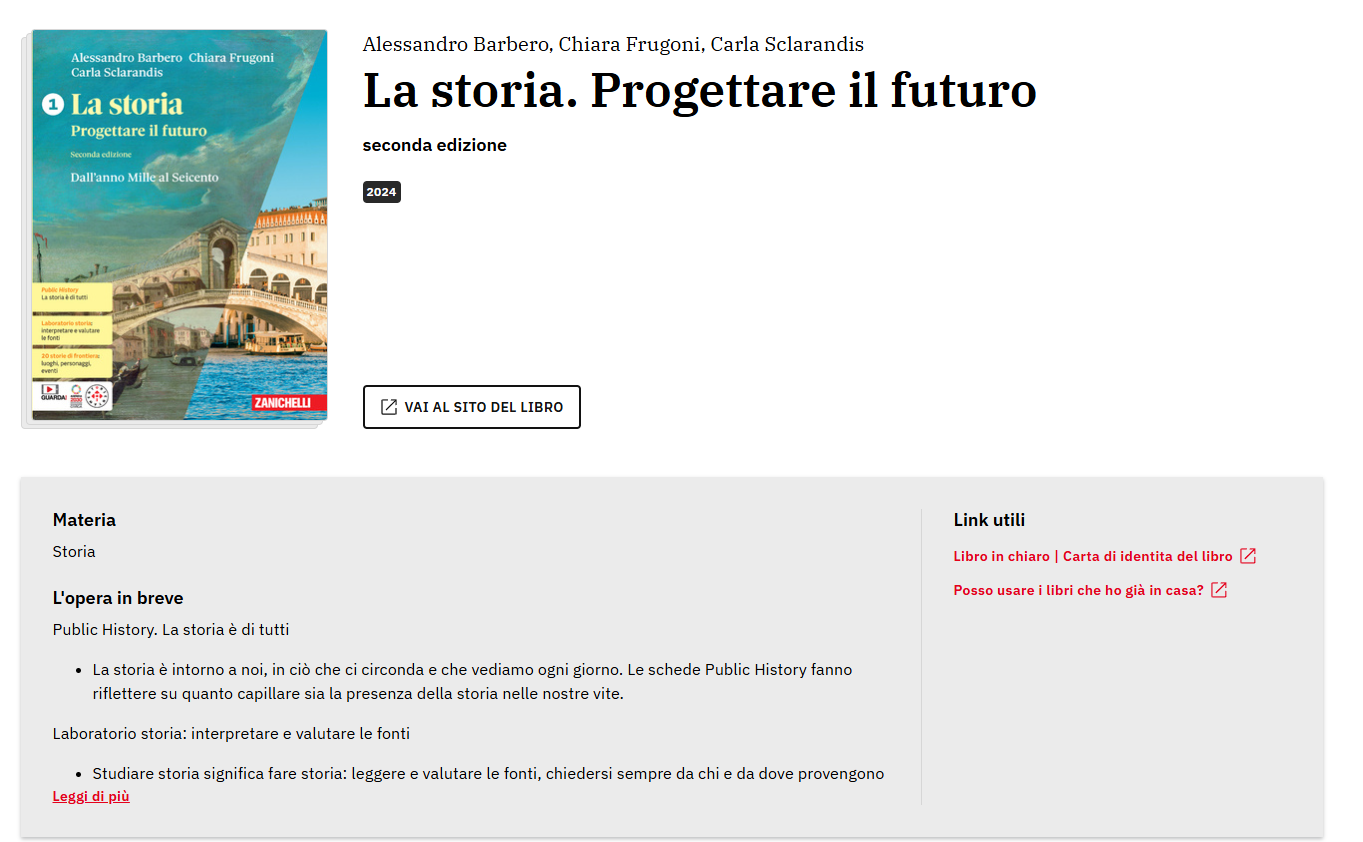 Libro in chiaro | Zanichelli