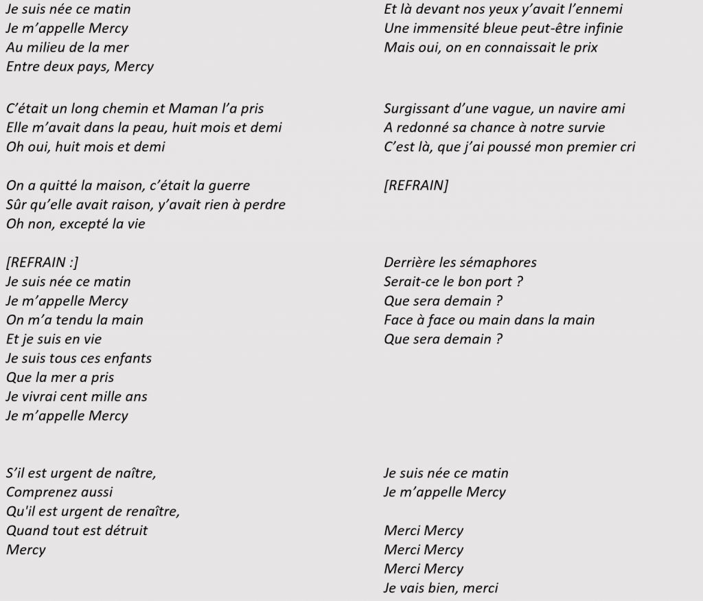 Mercy De L Aquarius à L Eurovision Aula Di Lingue